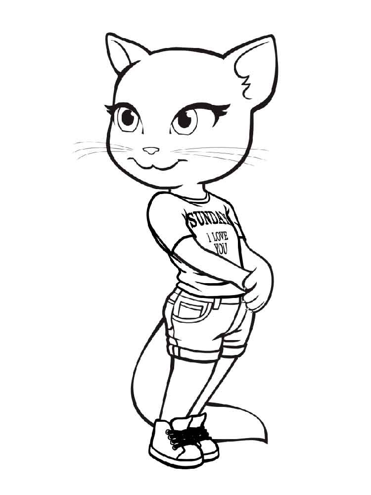 Talking Angela Coloring Games - ColoringGames.Net