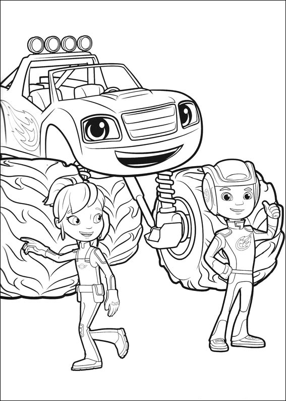 Blaze and the Monster Machines Coloring Games - ColoringGames.Net