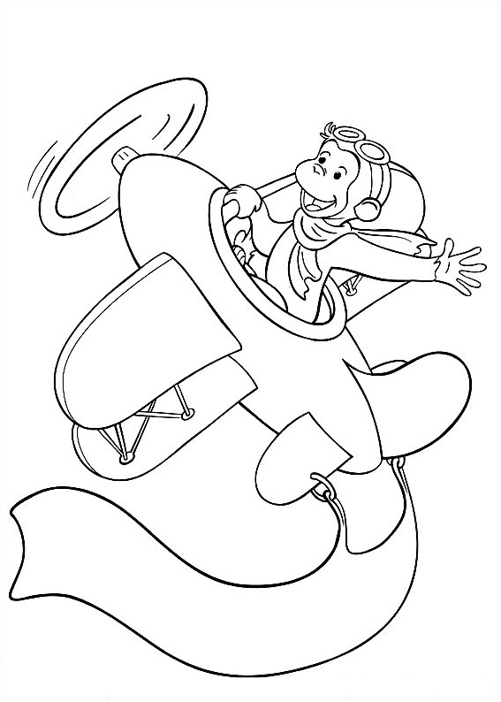 Curious George In The Winter Coloring - Play Free Coloring Game Online