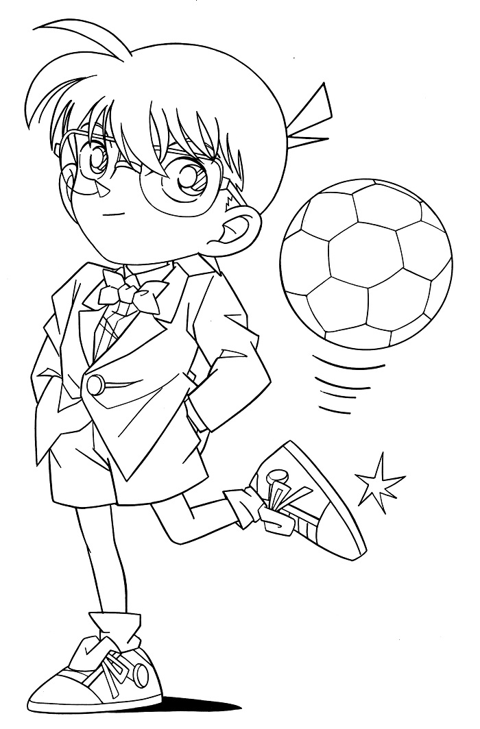 Conan Kick The Ball Coloring - Play Free Coloring Game Online