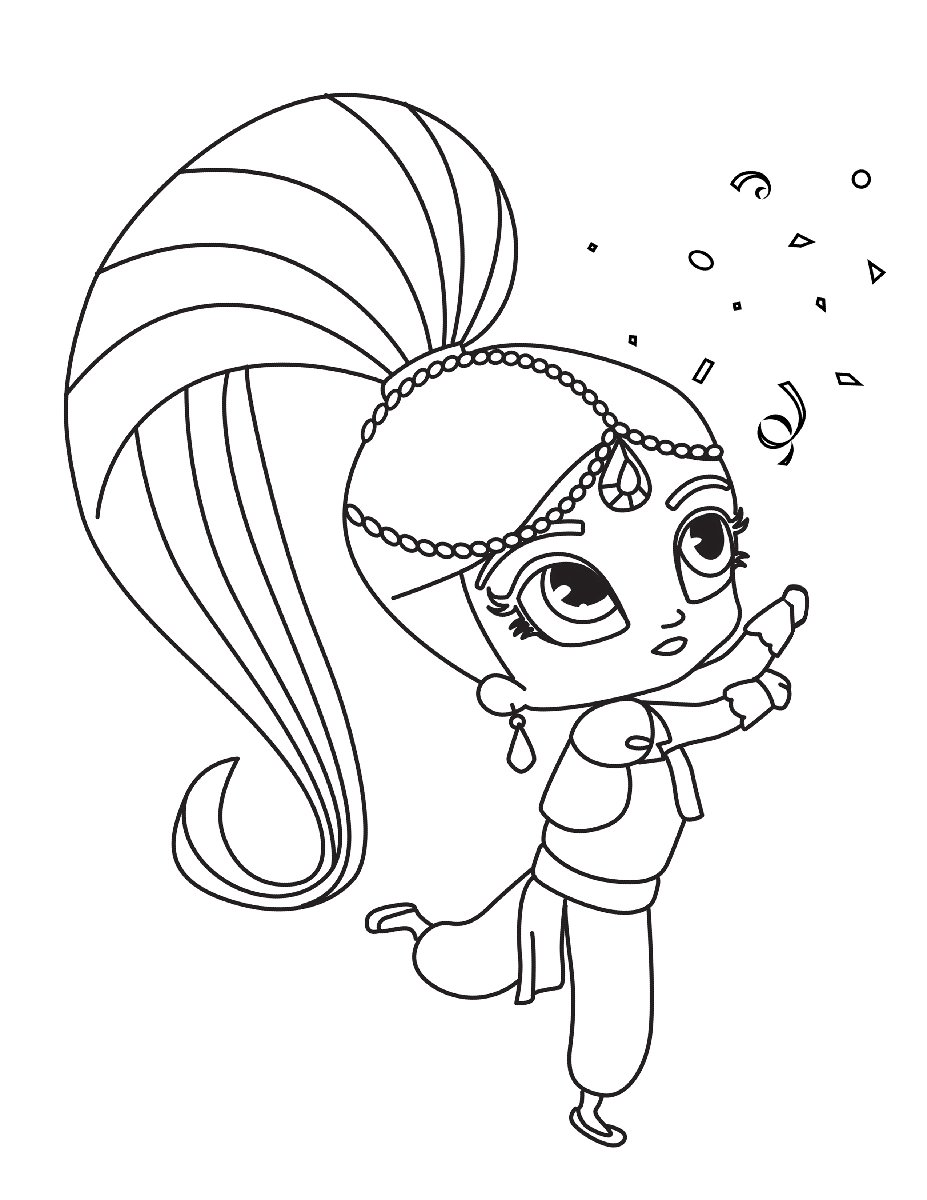 Shimmer And Shine Coloring Games - ColoringGames.Net