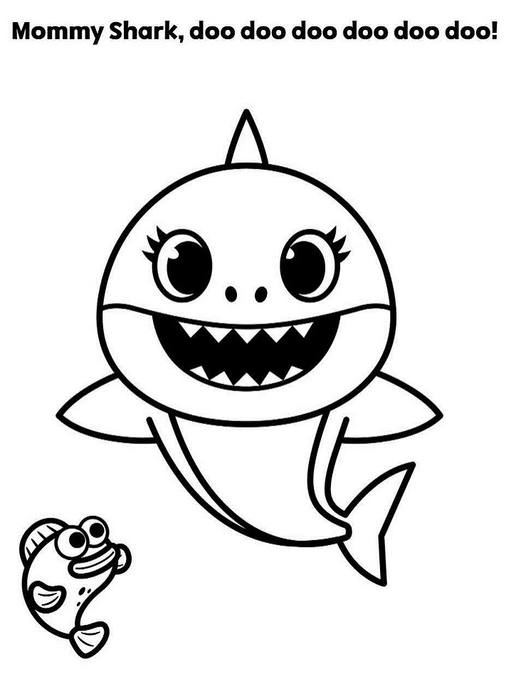 Baby Shark Coloring Games - ColoringGames.Net