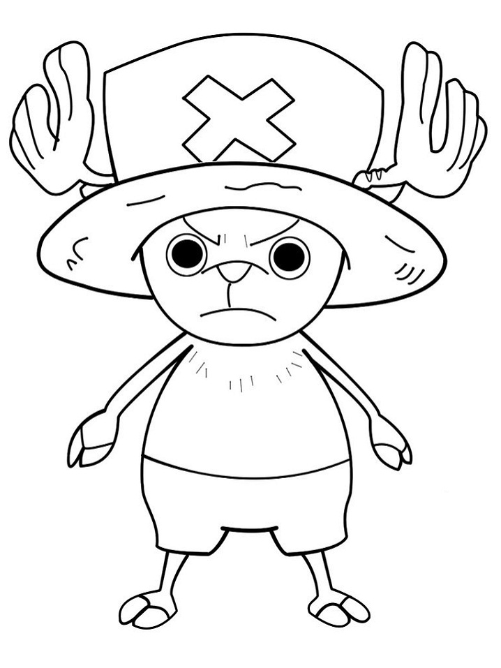 Chopper Wearing Cute Suit Coloring - Play Free Coloring Game Online