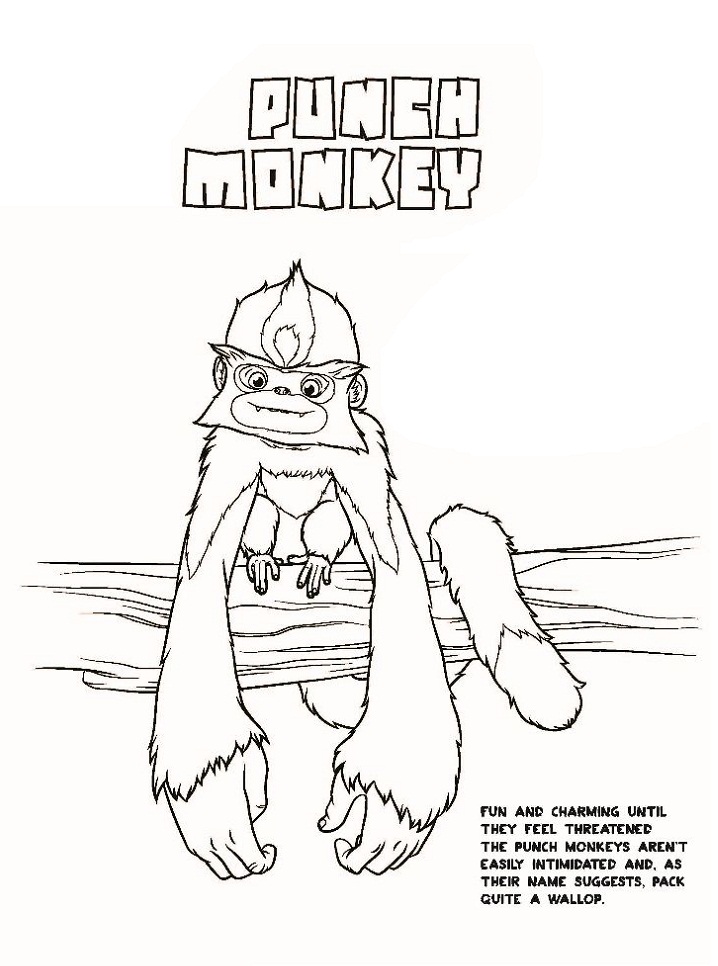 Punch Monkey Coloring - Play Free Coloring Game Online