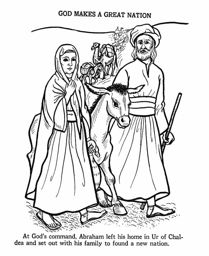 Abraham and Sarah Bible Story Coloring - Play Free Coloring Game Online
