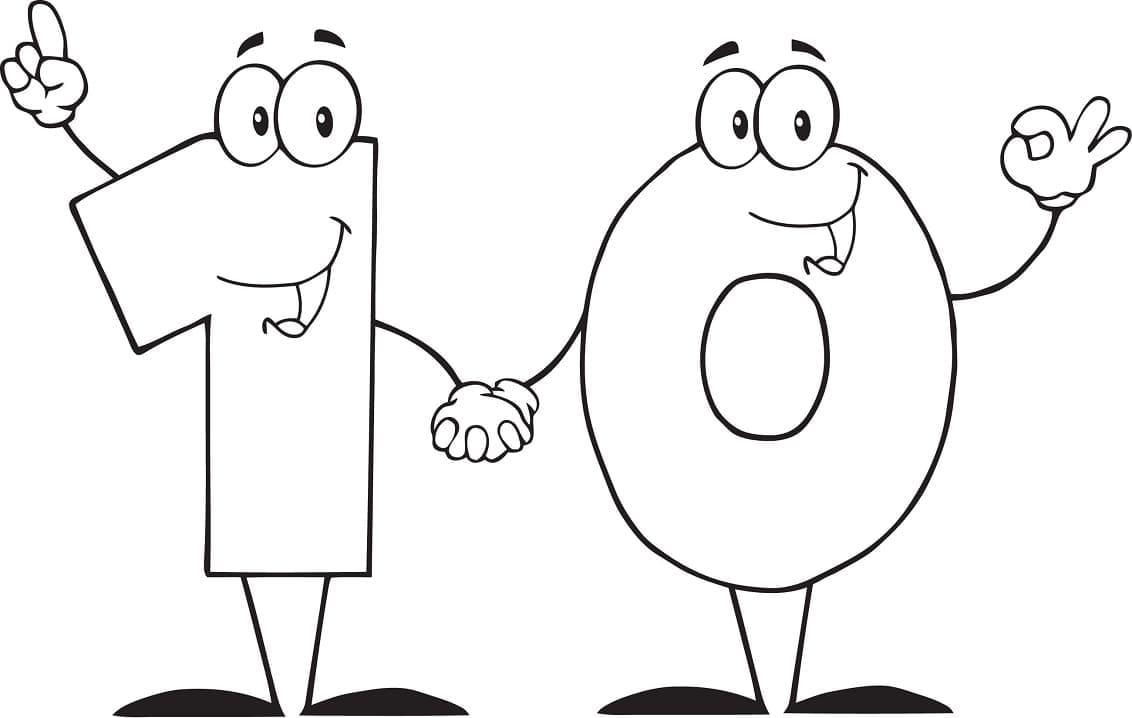 Basic Number 10 Coloring - Play Free Coloring Game Online
