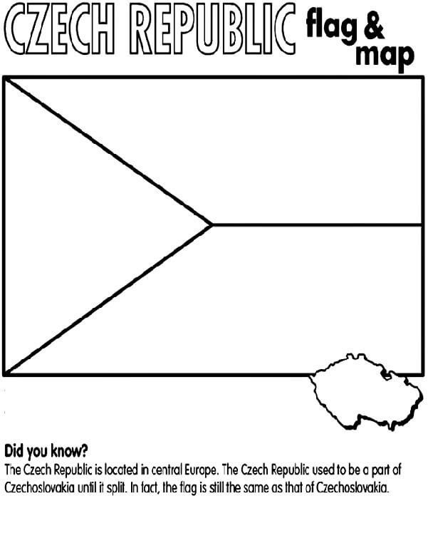 Czech Republic Flag and Map Coloring - Play Free Coloring Game Online