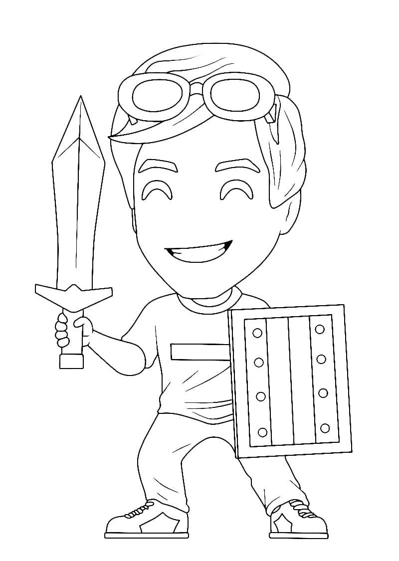Printable Dream SMP Coloring - Play Free Coloring Game Online