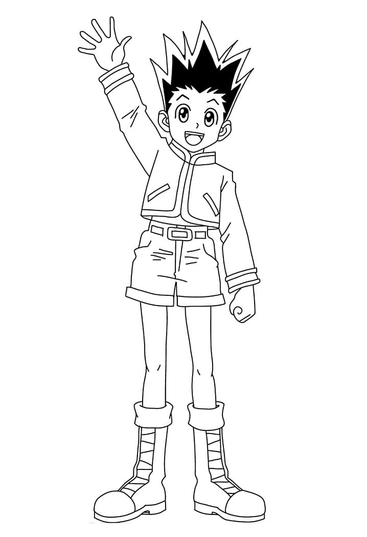 Gon from Hunter x Hunter Coloring - Play Free Coloring Game Online