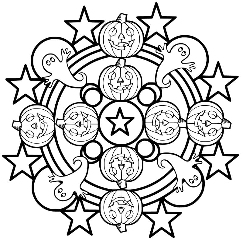 Halloween Mandala Coloring Games - ColoringGames.Net