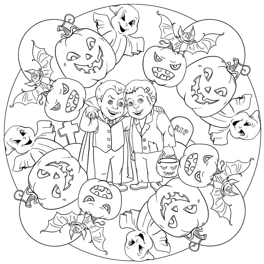 Halloween Mandala Coloring Games - ColoringGames.Net