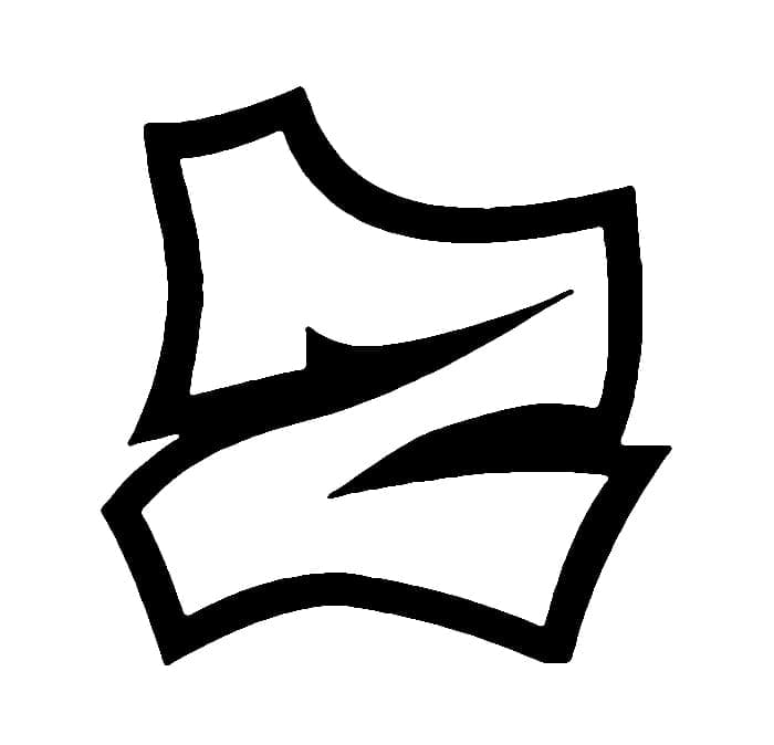 Letter Z Graffiti Alphabet Coloring - Play Free Coloring Game Online