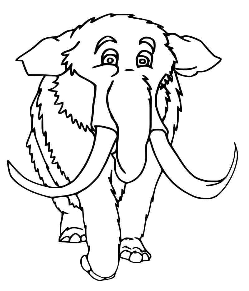 Mammoth Outline Coloring - Play Free Coloring Game Online