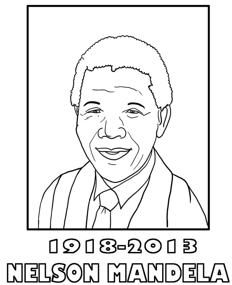 Nelson Mandela 1 Coloring - Play Free Coloring Game Online