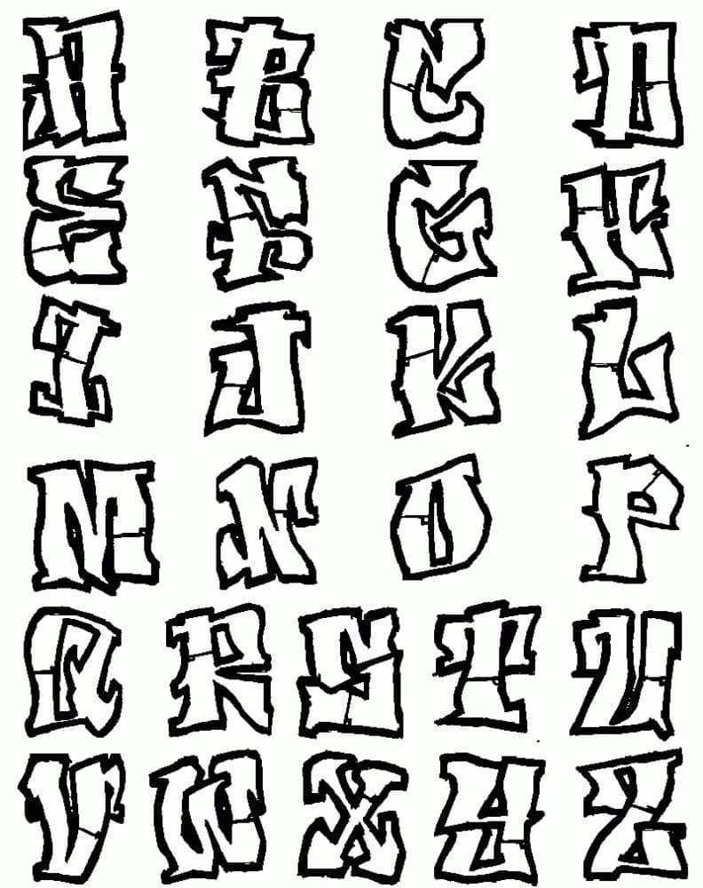 Awesome Graffiti Alphabet Coloring - Play Free Coloring Game Online