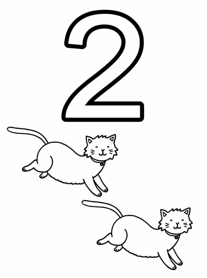 Easy Number 2 Coloring - Play Free Coloring Game Online