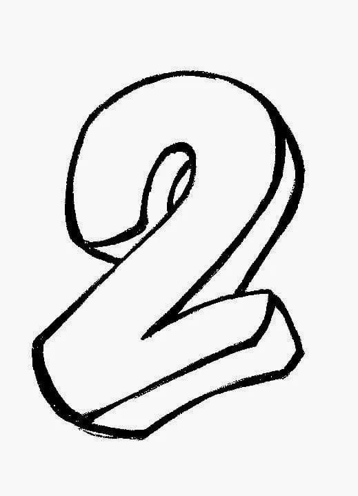 Easy Number 2 Coloring - Play Free Coloring Game Online
