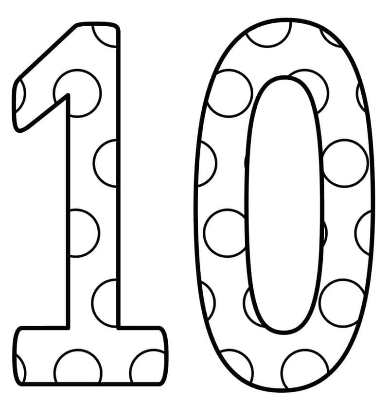 Number 10 Coloring Games - ColoringGames.Net