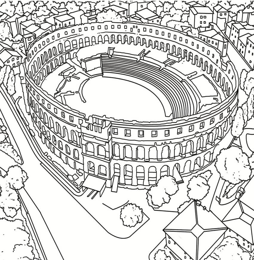 Pula Arena Coloring - Play Free Coloring Game Online