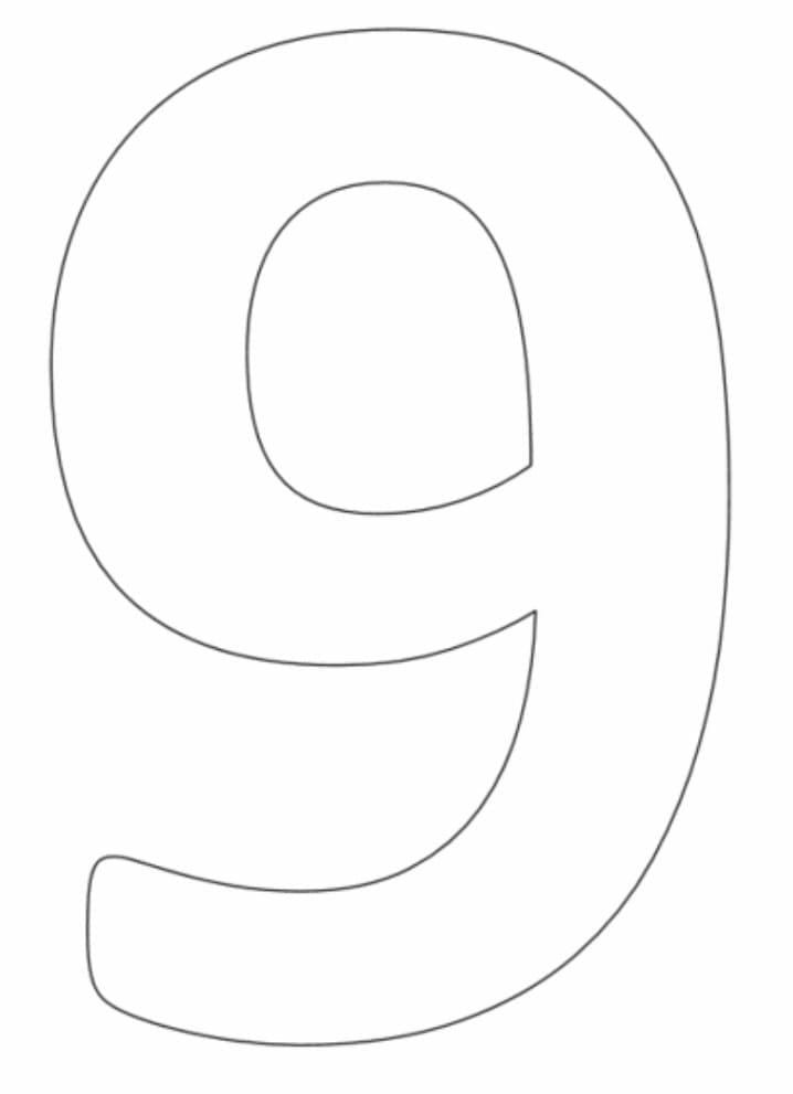 Normal Number 9 Coloring - Play Free Coloring Game Online