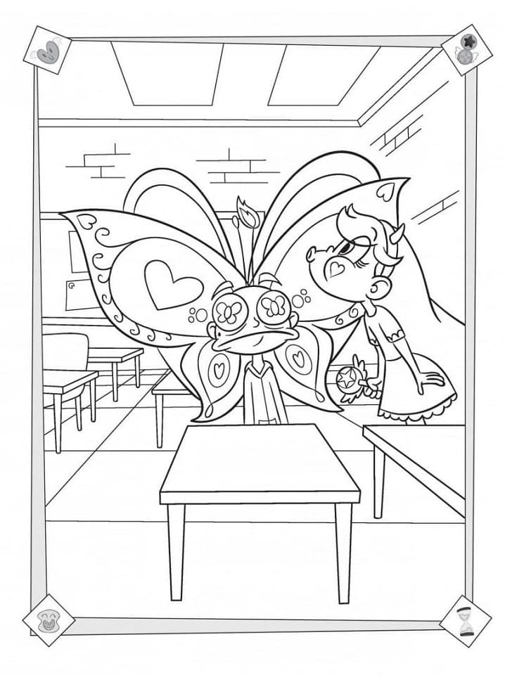 Star Butterfly is Happy Coloring - Play Free Coloring Game Online